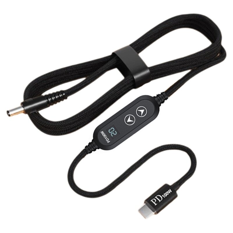 Источник питания USB C DC5,5 мм, 100 Вт, с несколькими выходами 5 В/12 В/15 В/19 В/20 В, USB для прямого подключения шнура питания для ноутбуков, электроники