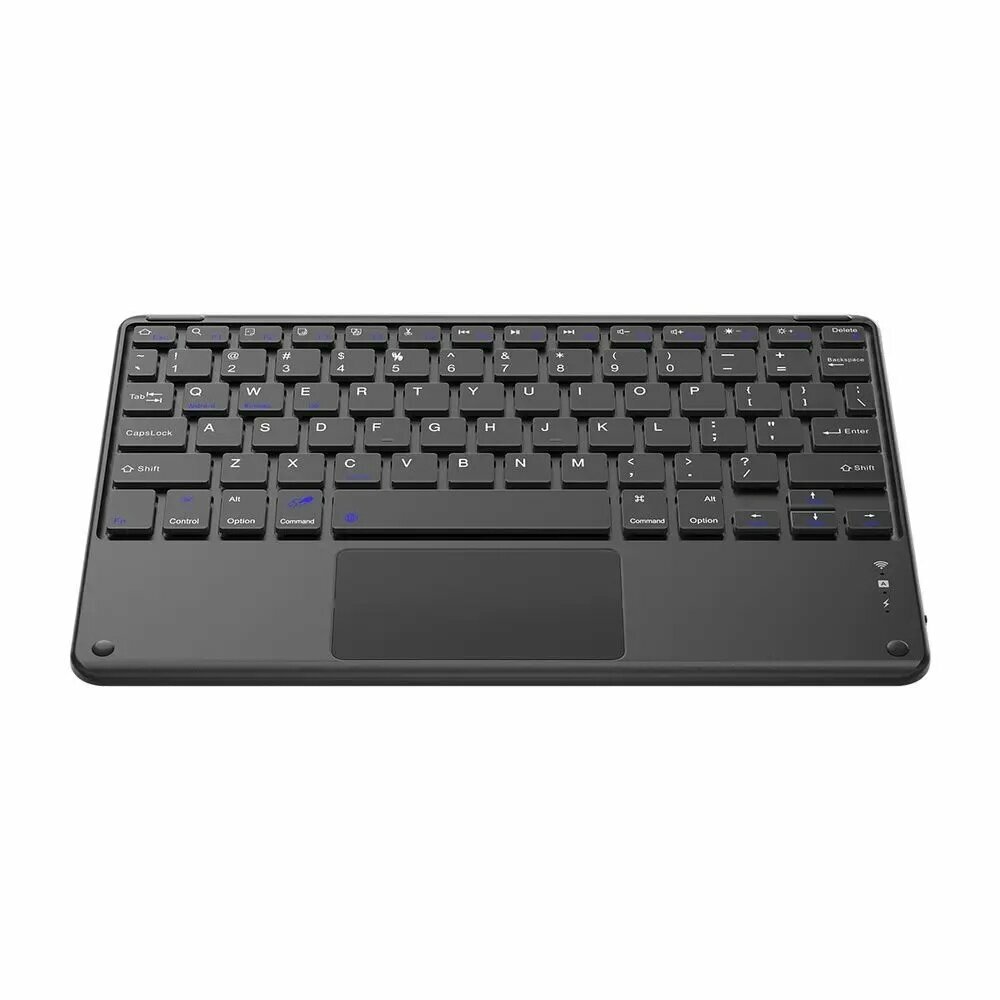 Blackview Клавиатура беспроводная планшет Сенсорная клавиатура Blackview Возможность подключения Bluetooth для мобильных телефонов, планшетов и компьютеров, Русская раскладка, черно-серый
