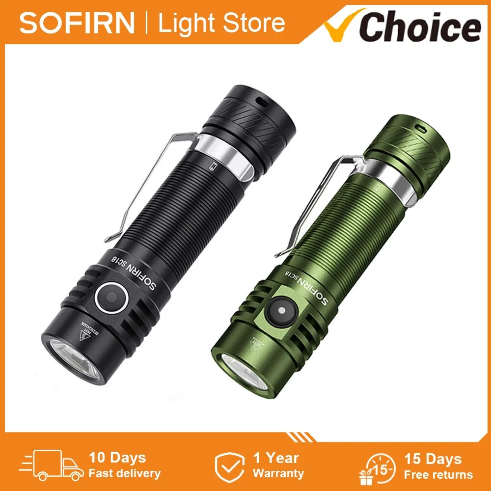 Sofirn SC18 1800 лм USB фонарик Black