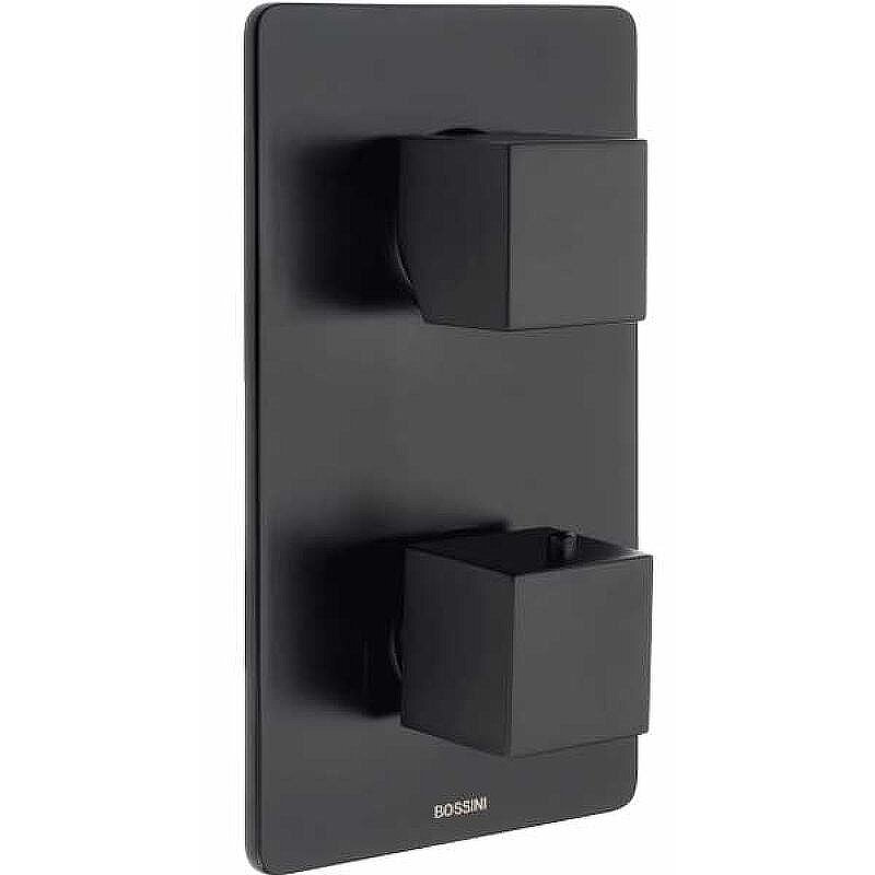 Смеситель для душа термостатический Bossini Cube Z00061.073 черный матовый