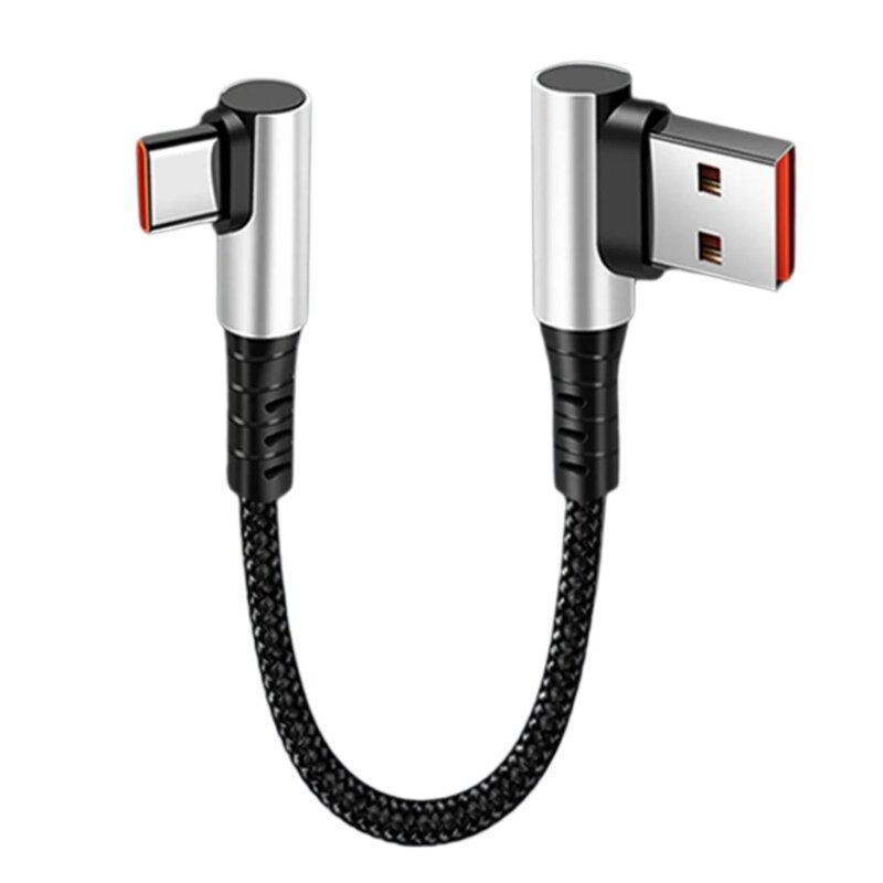 Короткий кабель для быстрой зарядки USB to Type C кабель для передачи данных-0,25 м-двойной отвод