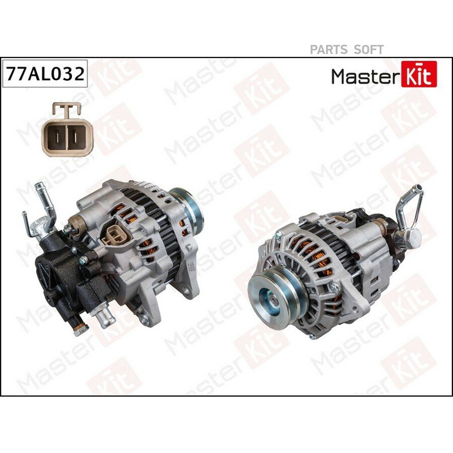 MASTERKIT 77AL032 77AL032 Генератор\ MITSUBISHI L200/PAJERO SPORT 2.5TD 80A (14V 80A)