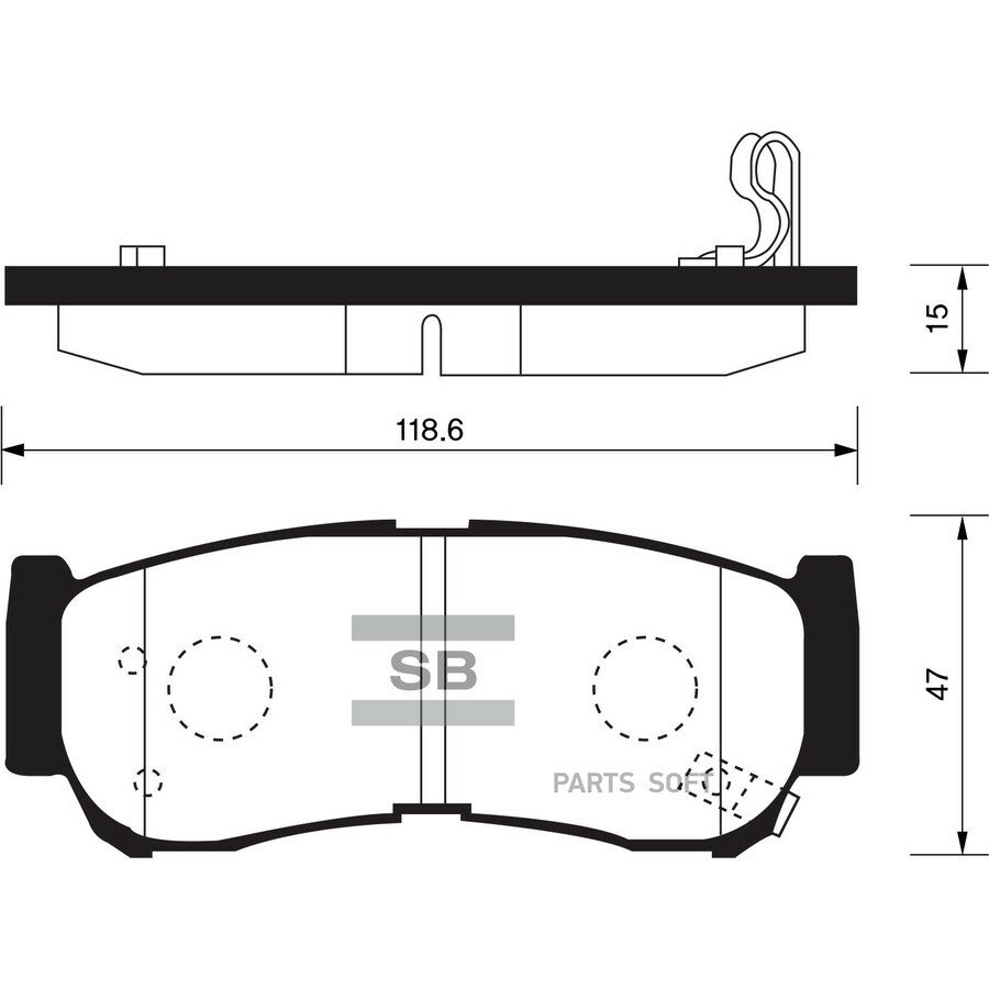 SANGSIN BRAKE SP1173 Колодки тормозные дисковые SsangYong Action 05/Kyron 05/Rodius 04 2.7 SP1173
