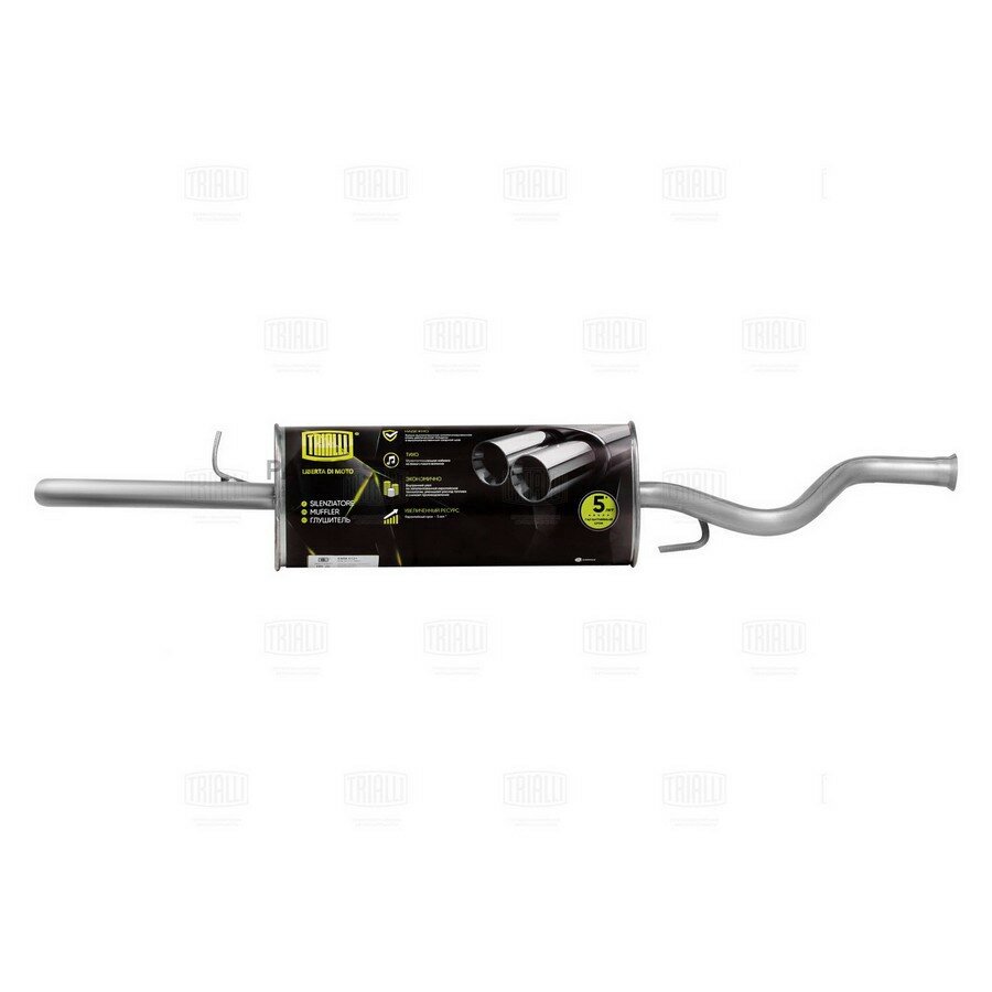 TRIALLI EMM0121 Глушитель Лада 2170 Priora осн. (алюм. сталь) (EMM 0121)