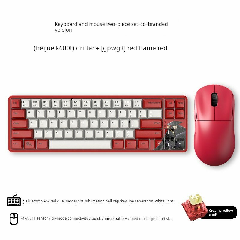 Игровая мышь GPW G3 первого поколения, беспроводная, трехрежимная, треугольная, модель CScf «Совместная версия»