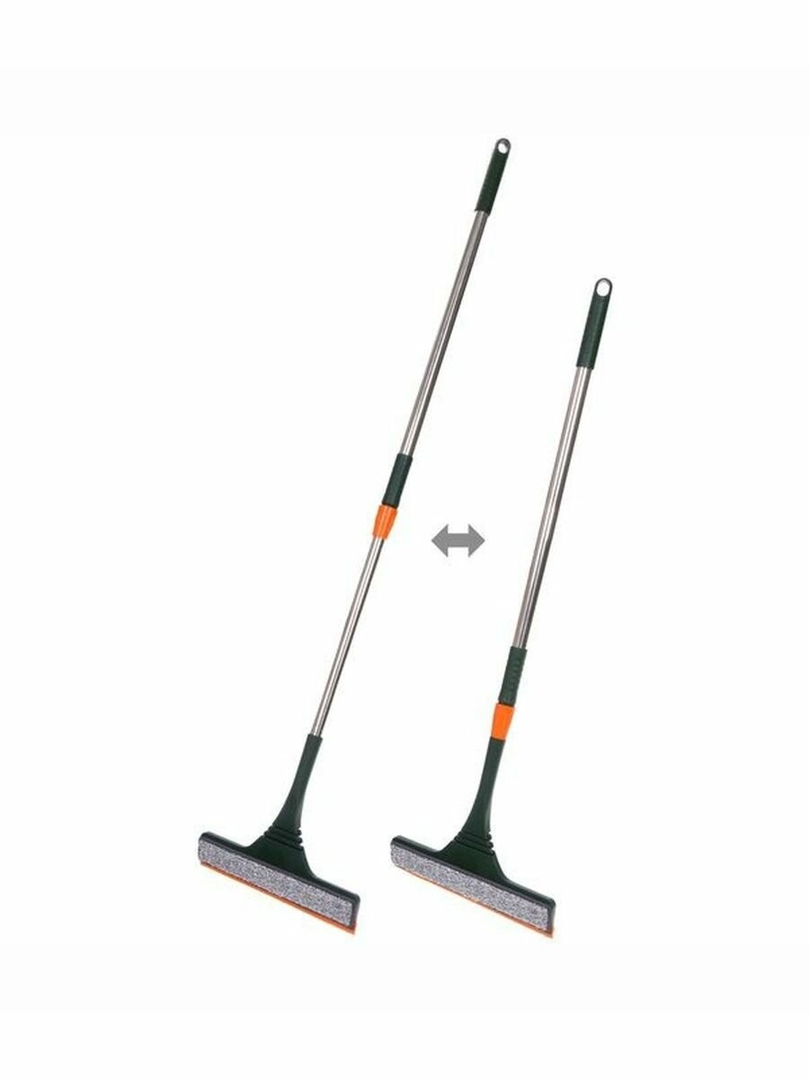 Окномойка для мытья стекол телескопическая ручка 110см. губка 28см. в комплекте две насадки