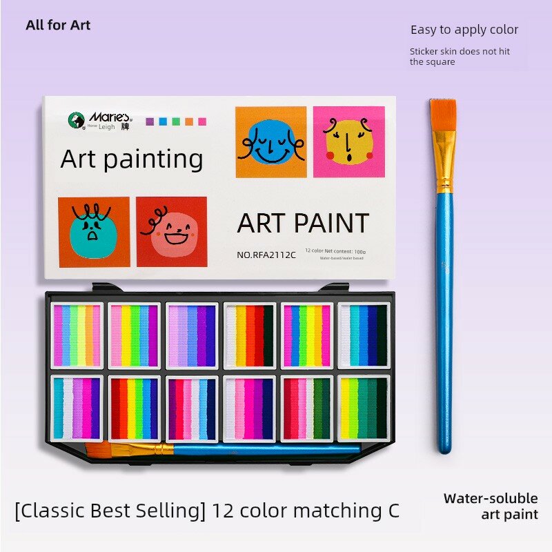 Набор инструментов для рисования детского лица, нетоксичный водорастворимый пигмент для тела, безопасный моющийся