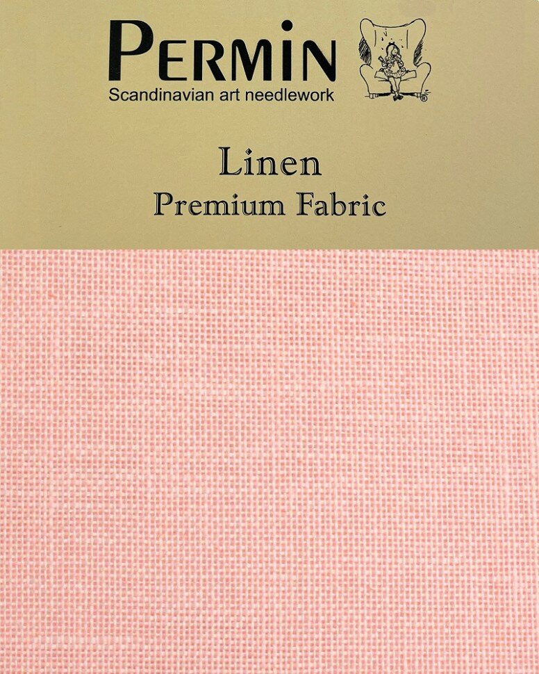 #CL076L/302 Канва Linen 28ct Permin - отрез 50 x 70 см