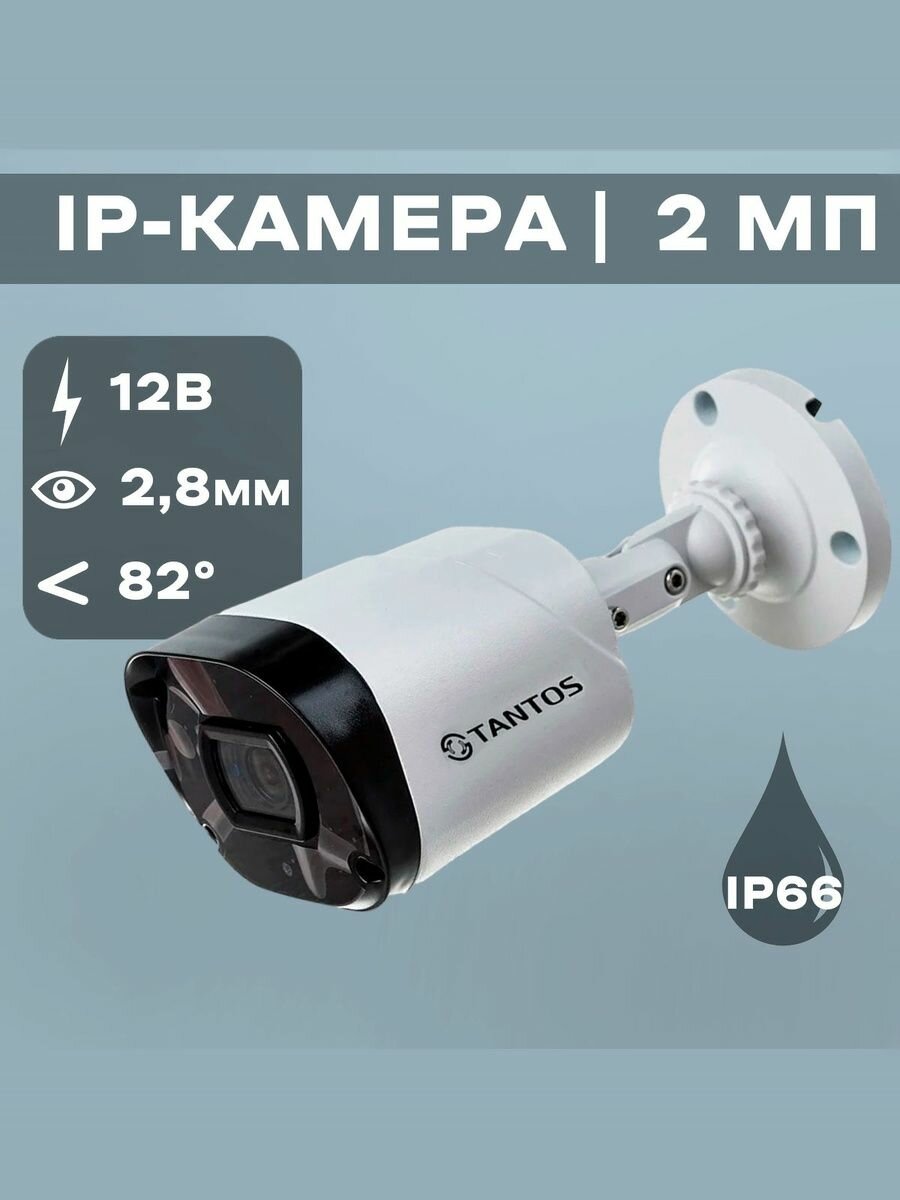 TSi-Peco25F 2 мегапиксельная уличная цилиндрическая IP камера с ИК подсветкой