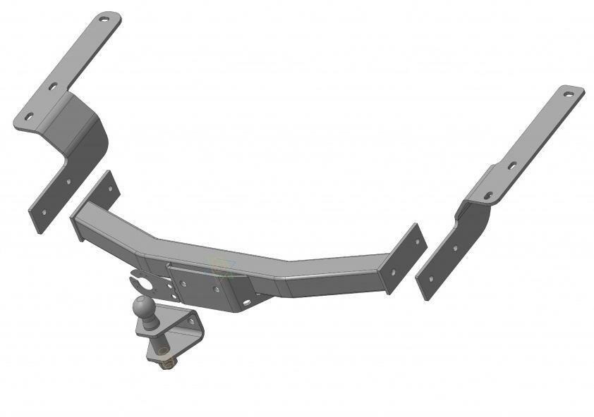 Фаркоп для Toyota Highlander 2014-2020 фланцевое крепление шара Трейлер.7850