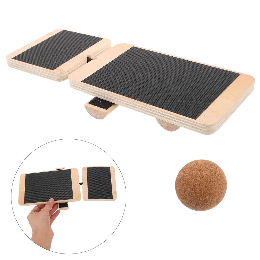 Балансир спортивный6.04 см,*6.04,3 деревянные планки 1 мяч 1 балансировочная доска,