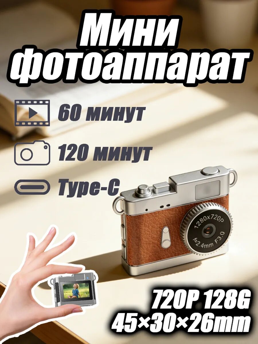 Мини-камера портативная легкая для влог