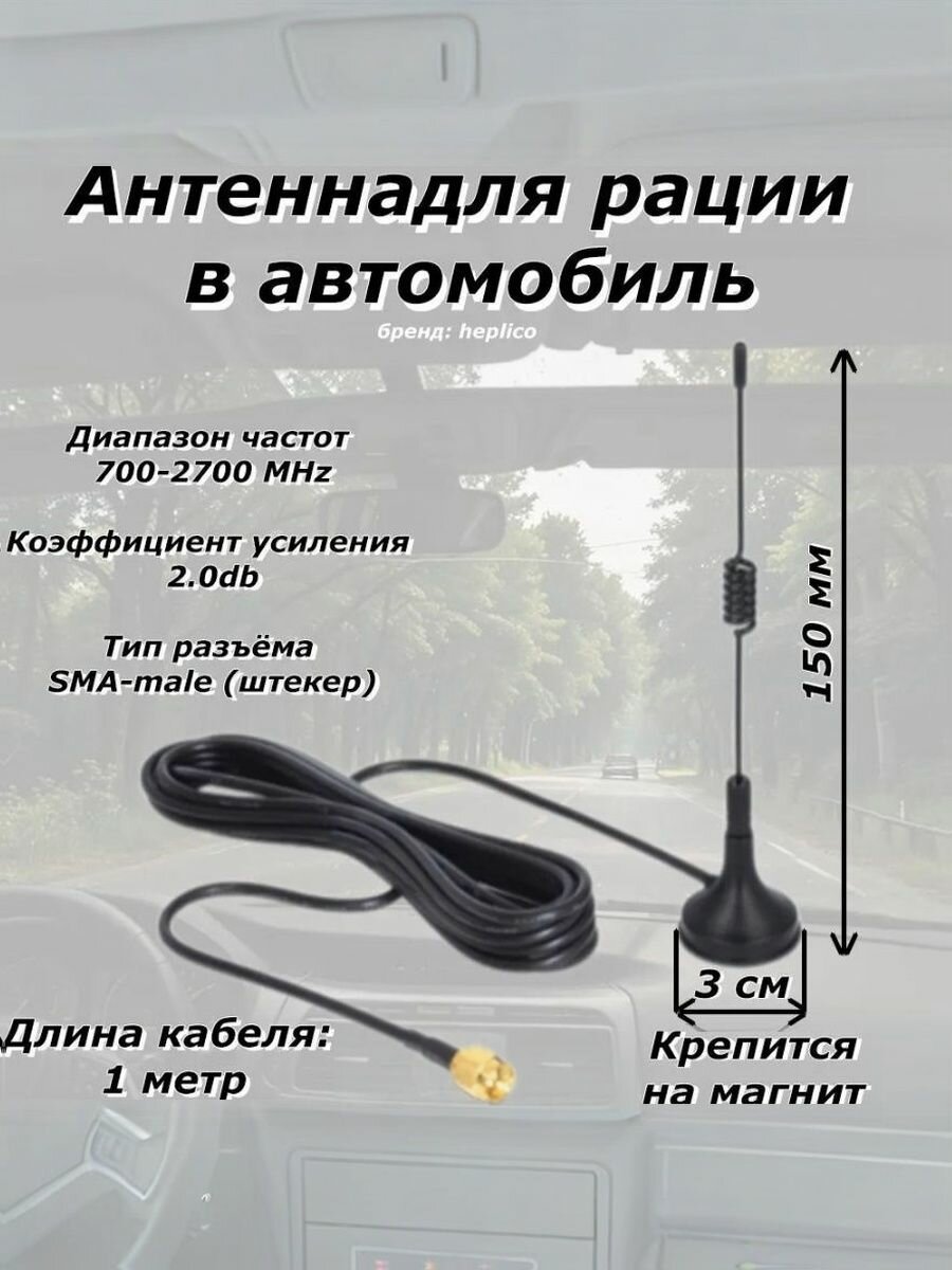 Антенна JJ-CONNECT для радиостанции RANGE на магните