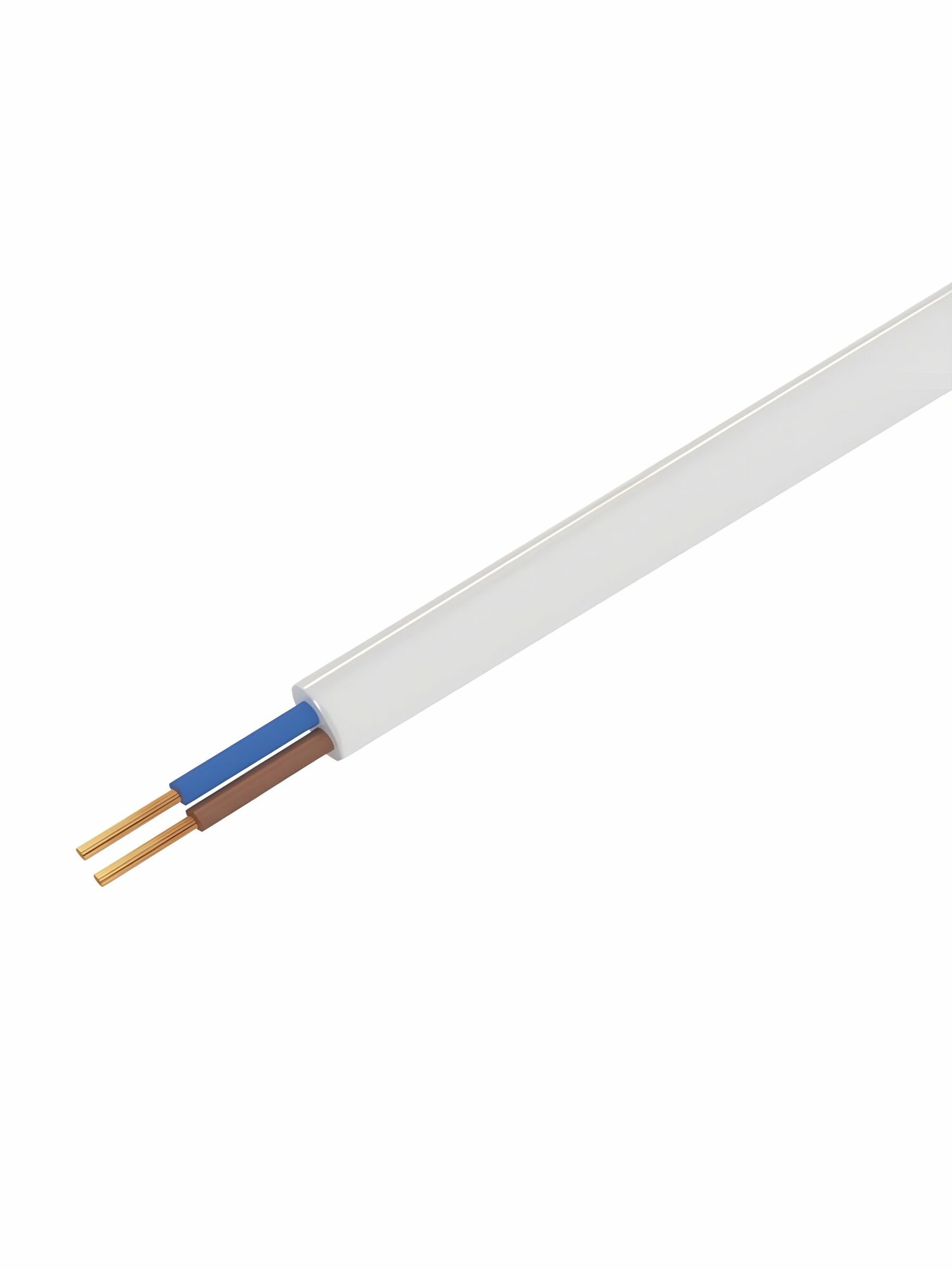 Провод ШВВП 2х0.5 мм² 5 метров медный соединительный Альтема белый ГОСТ для бытовых электроприборов и удлинителей