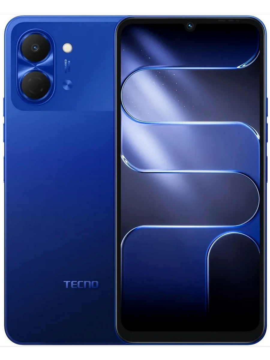 Смартфон Tecno Spark Go 3 4/64 Гб Синий 2 sim 6.74″ IPS LCD, 120Hz 2G, 3G, 4G (LTE) 5000 mAh RU