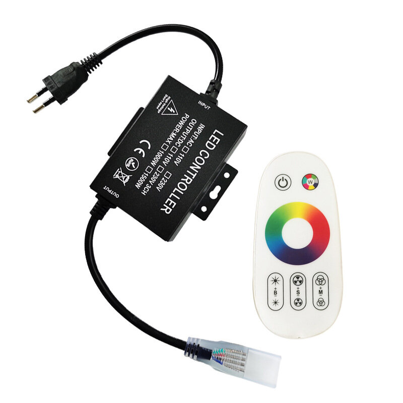 220В высоковольтный сенсорный пульт дистанционного управления 86-канальный RGB-контроллер для неоновых светодиодных лент, диммер 110В