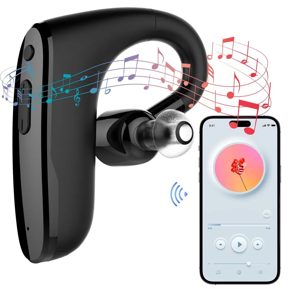 Наушники беспроводные с микрофоном M105S, Bluetooth, USB Type-C, черный
