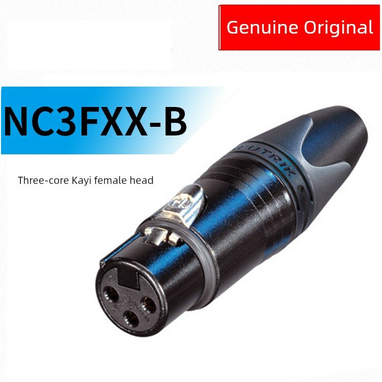 NEUTRIK NC3FXX-B Разъем XLR позолоченный балансный женский штекер аудиокабель адаптер микрофон 1шт
