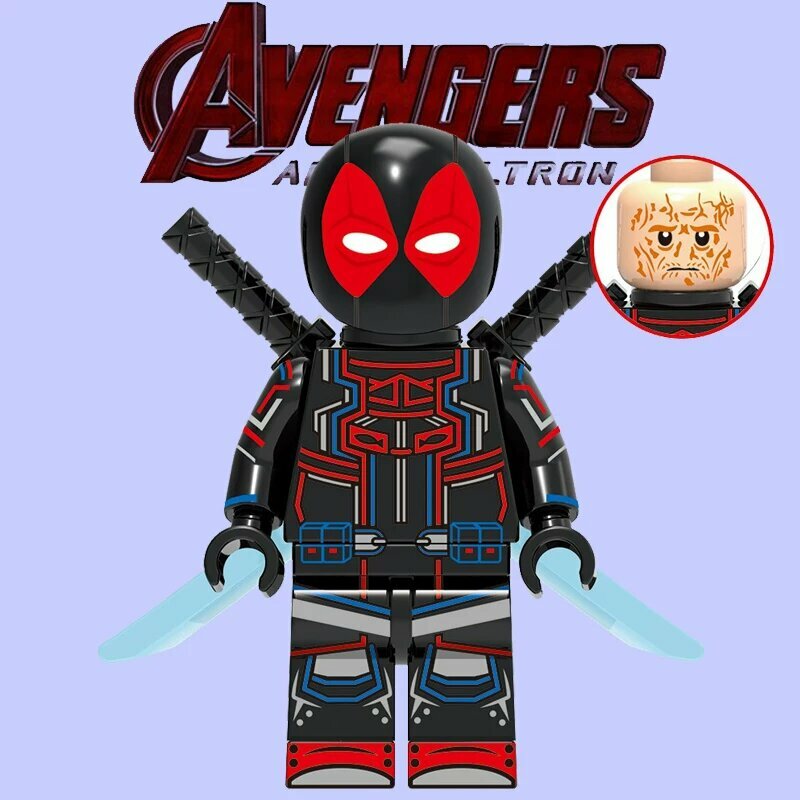 Дедпул из космоса в стиле LEGO, игрушка супергероя для детей, конструктор