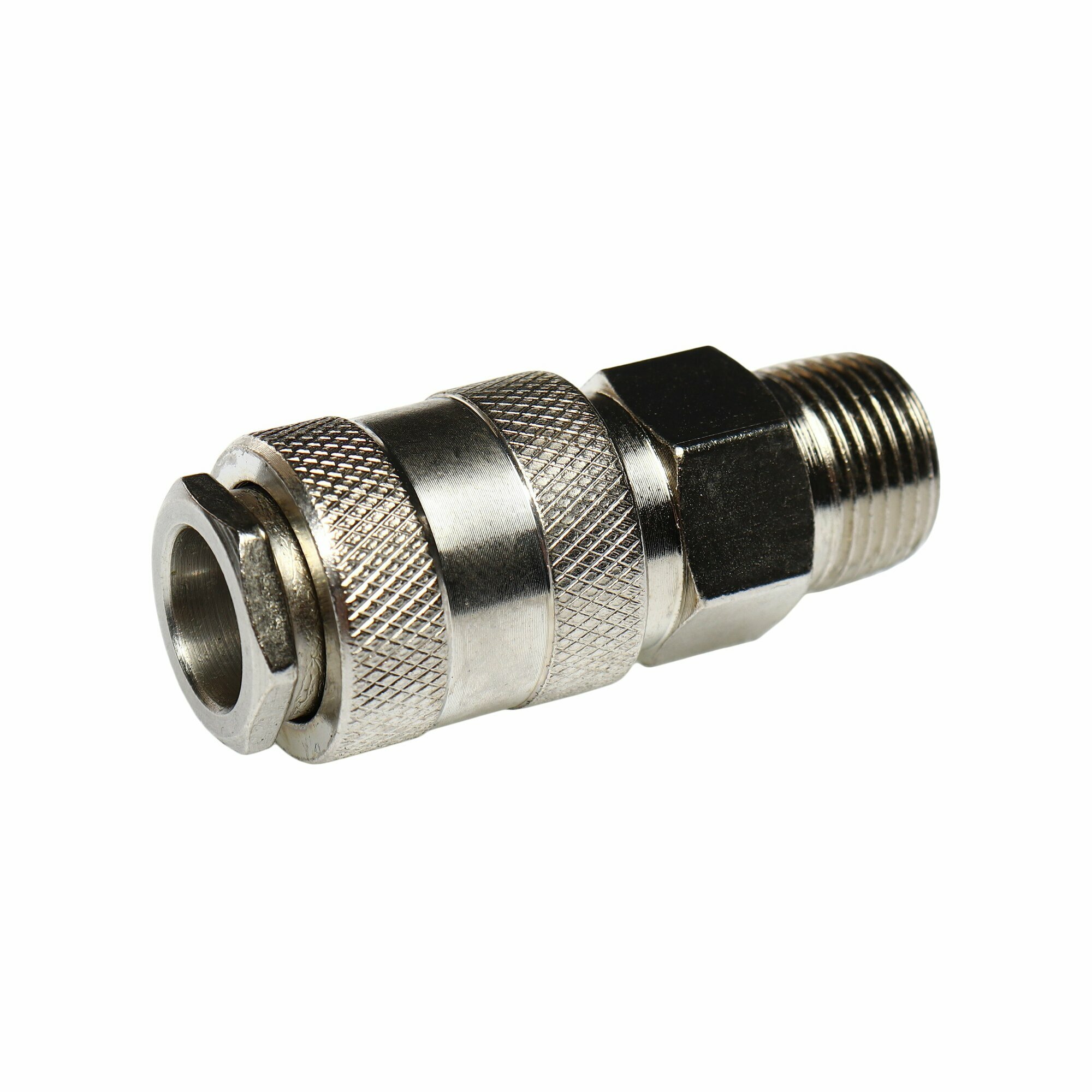 Переходник для компрессора M3/8" быстросъемный с клапаном наружная резьба, арт SE13SM эврика