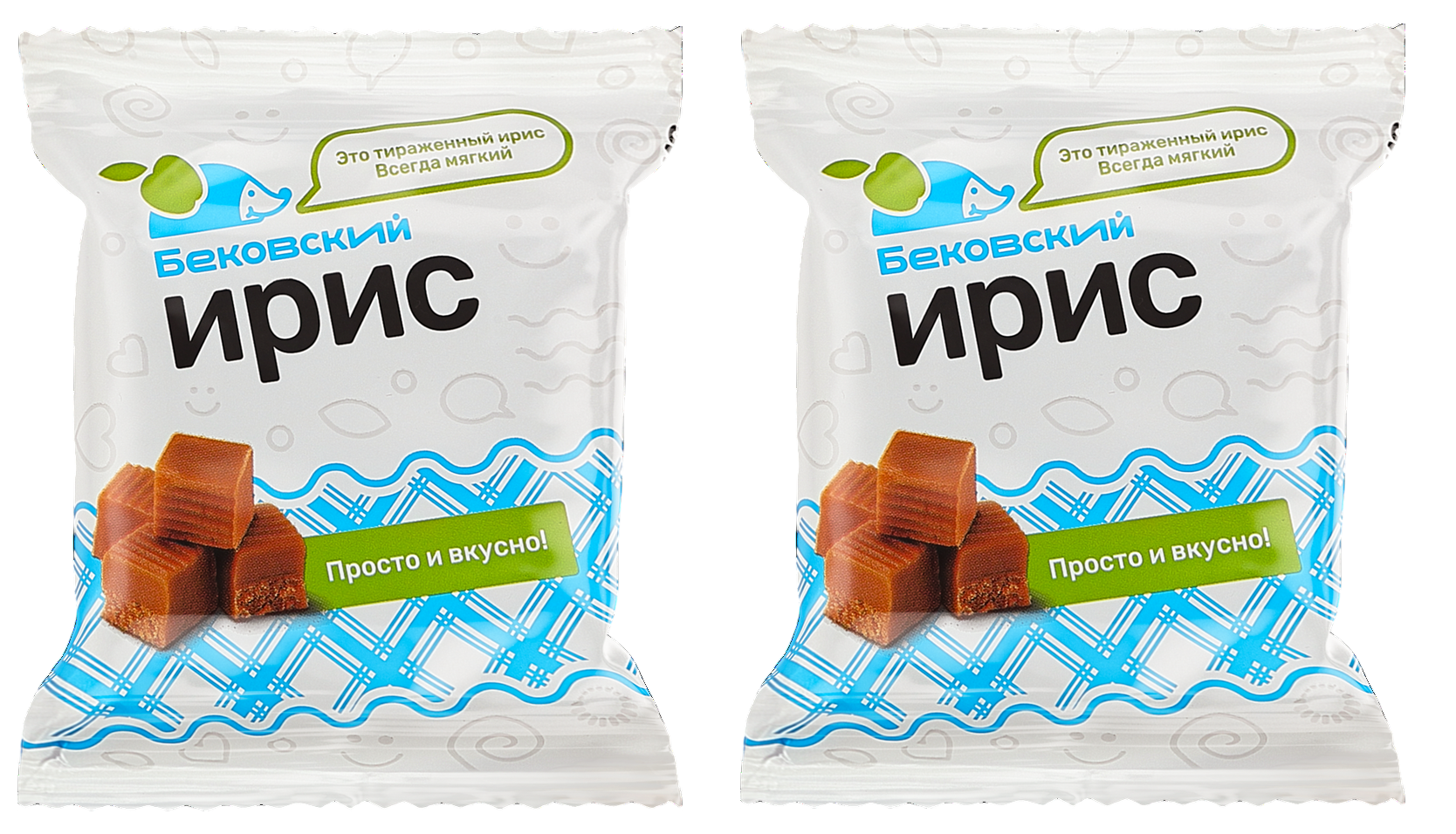 Ирис сливочный Бековский натуральный, 2шт по 150гр, флоу-пак