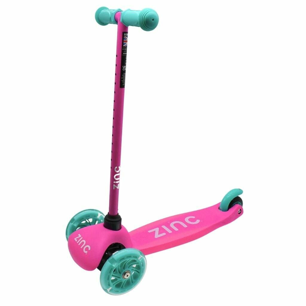 DECATHLON самокат ZINC Sparkle Light Up, розовый/карибский синий