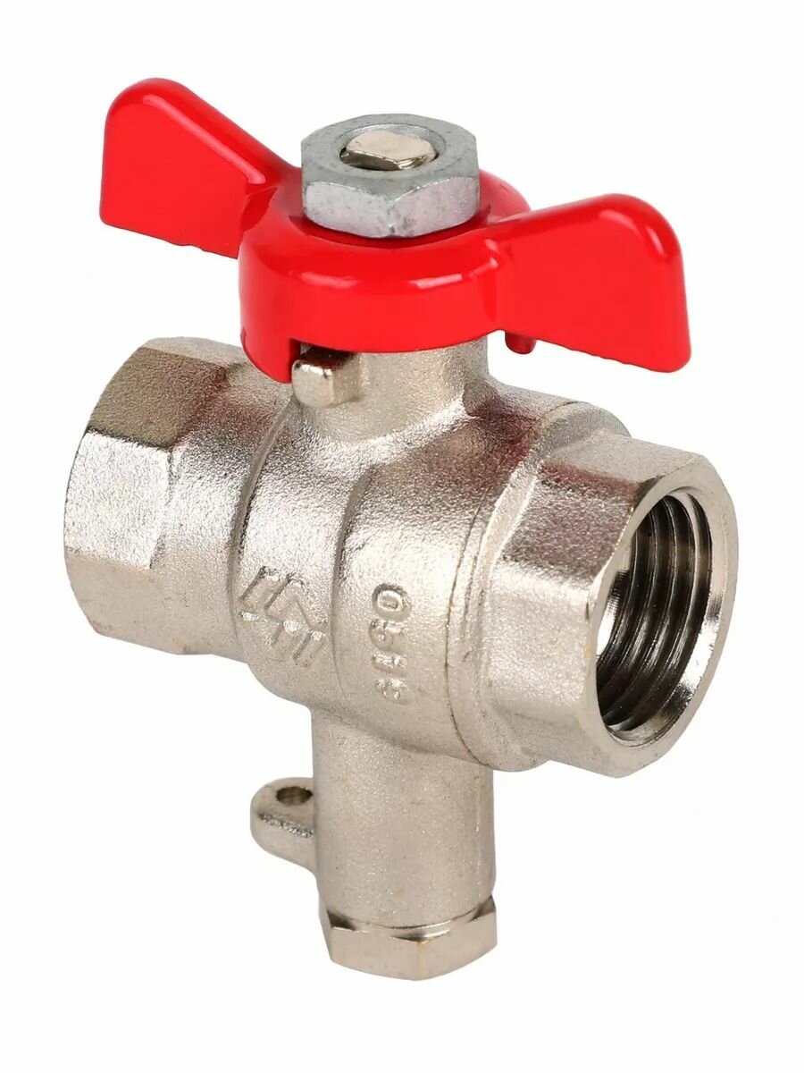 Кран шаровый 1/2' для подключения датчика температуры код BV.649.04 MVI ( 1шт. )