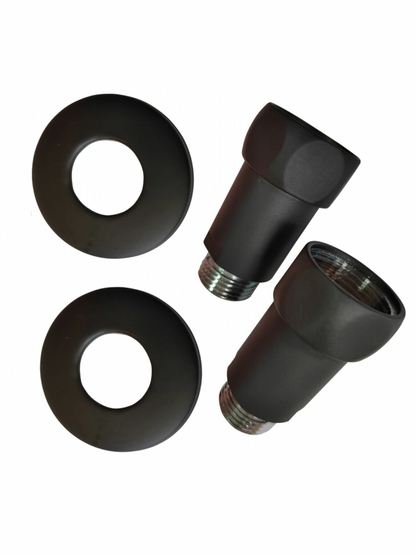 Соединение прямое для полотенцесушителя гайка/штуцер 1"х3/4" цвет черный пара