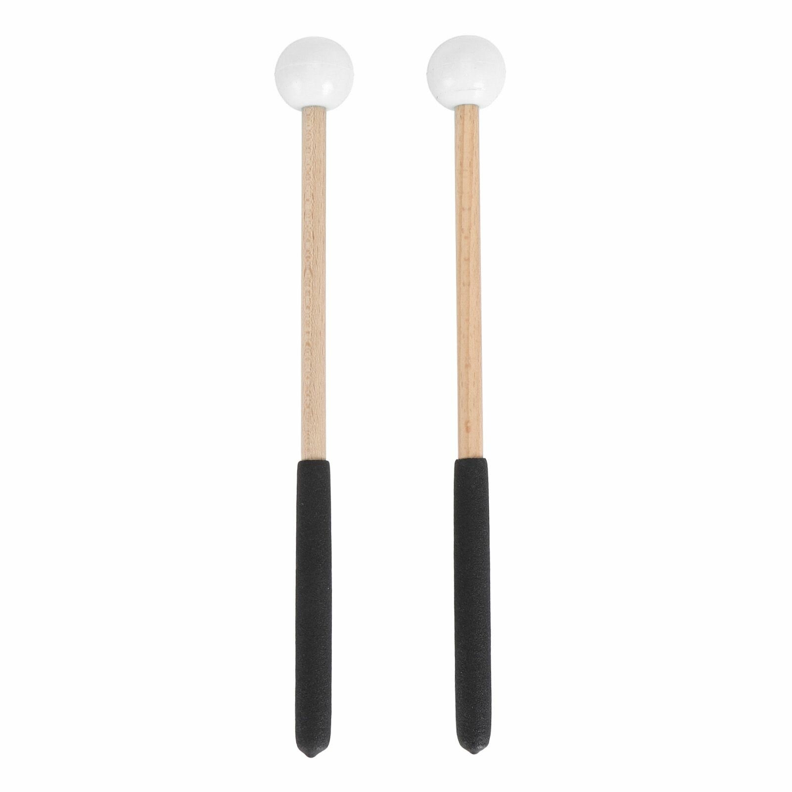 Пара белых палочек для глюкофона/ксилофона, резиновый наконечник