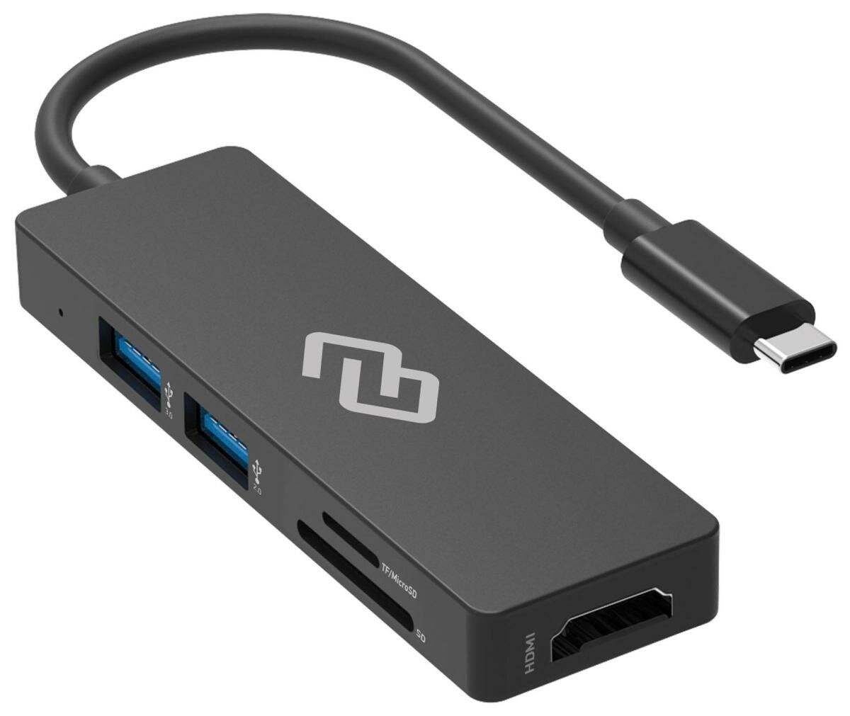 Концентратор USB Digma DS-920 (USB-C, HDMI 4K@30Hz, USB 3.0, USB 2.0, SD/MicroSD)