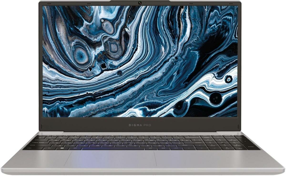 Ноутбук 15.6 Digma Pro Breve IPS AMD Ryzen 5-7430U SSD 512 Гб 16 Гб Bluetooth 5.2 AMD Radeon Graphics серебристый Windows 11 Pro DN15R5-ADXW09