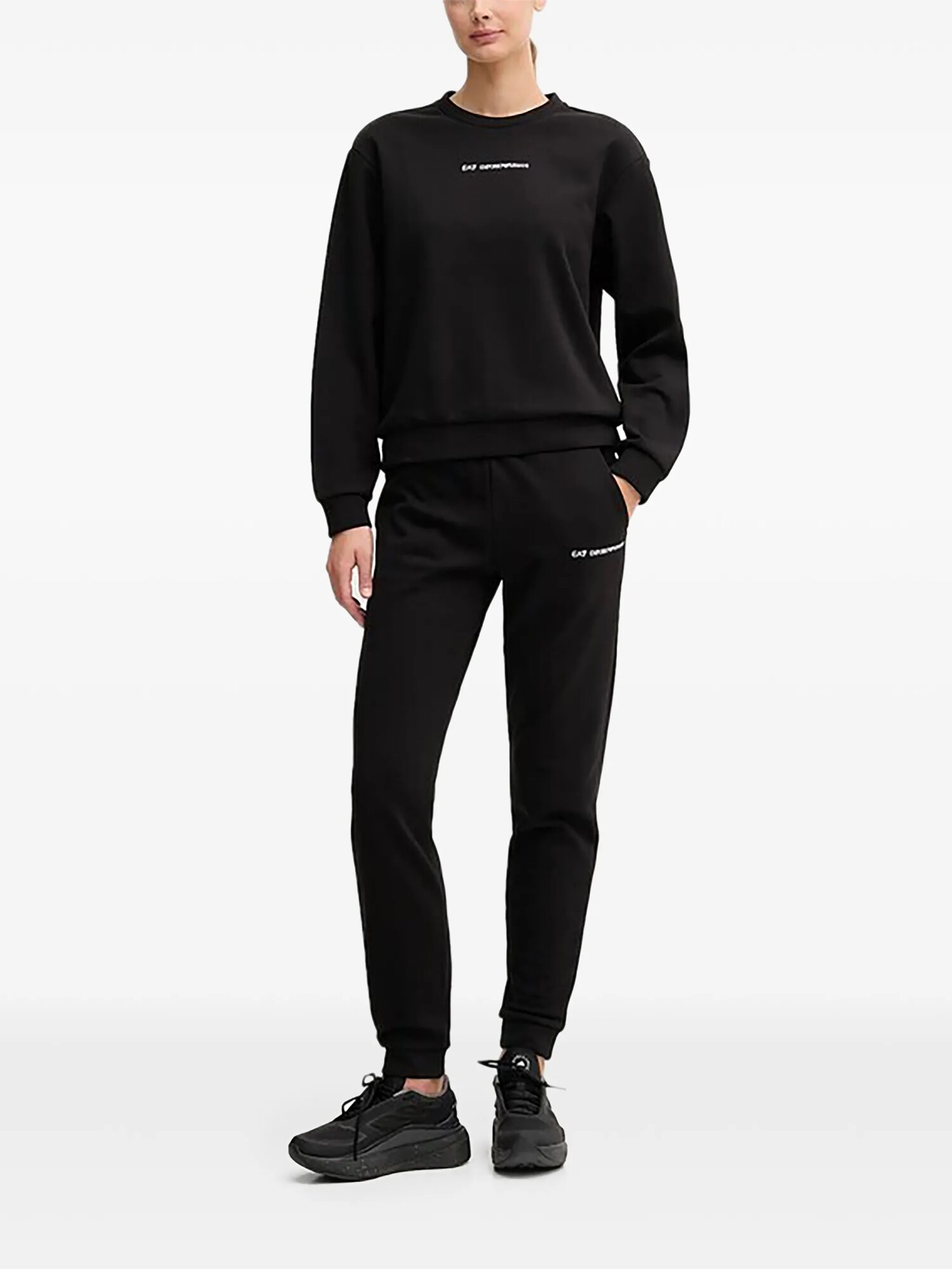 Толстовка EA7 EMPORIO ARMANI Logo sweatshirt, размер M, , black/black — фото 1