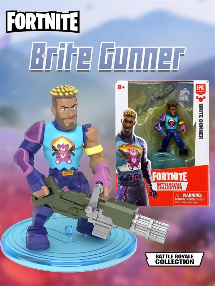 Фигурка Moose Fortnite Battle Royale Brite Gunner / игрушки для мальчиков, набор Фортнайт, с 5cm-кукла шарнирная и аксессуарами, подойдут в качестве новогоднего подарка