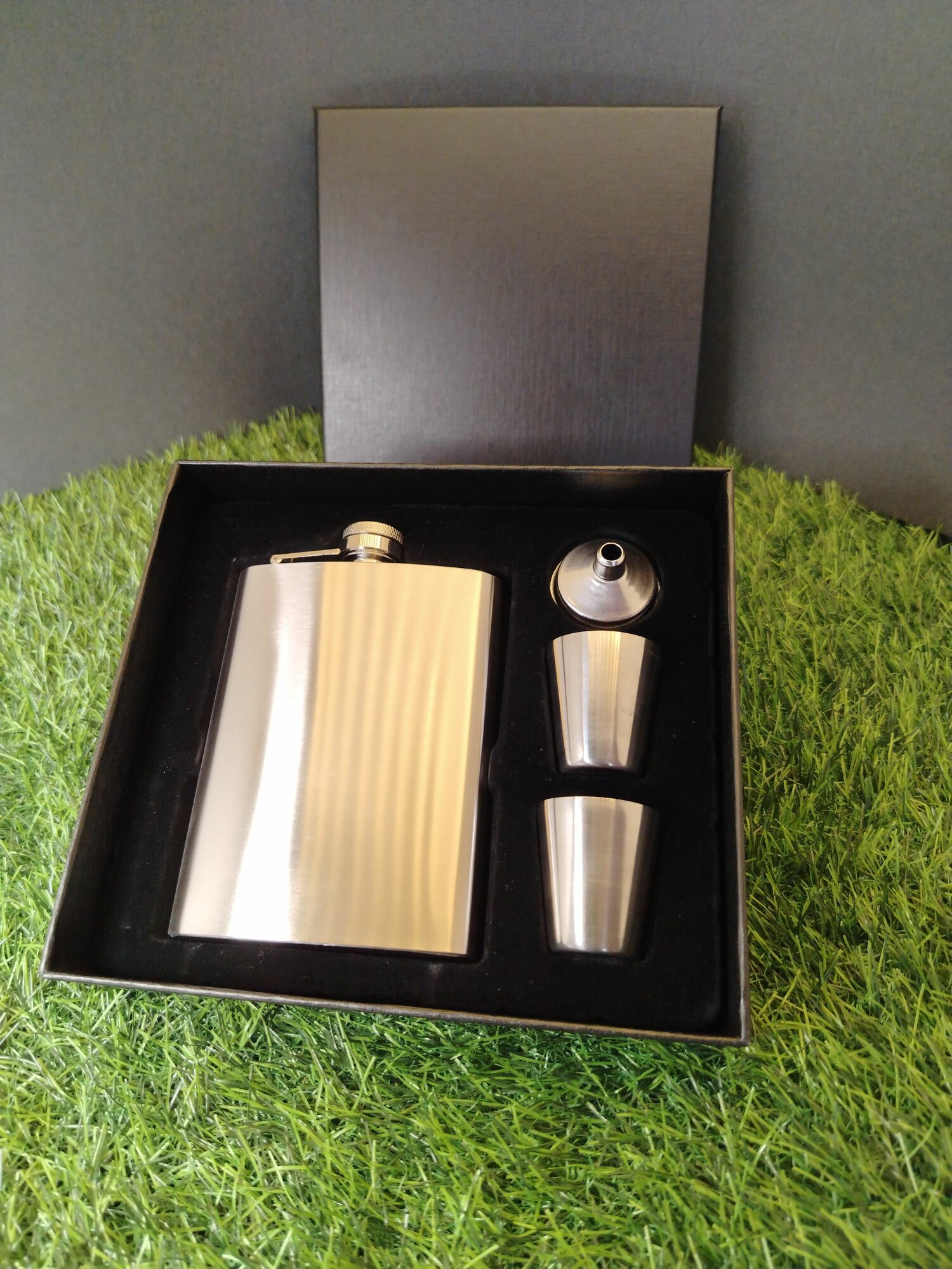 Набор HIP FLASK, фляга, рюмки, воронка, нержавеющая сталь, 200мл — фото 1