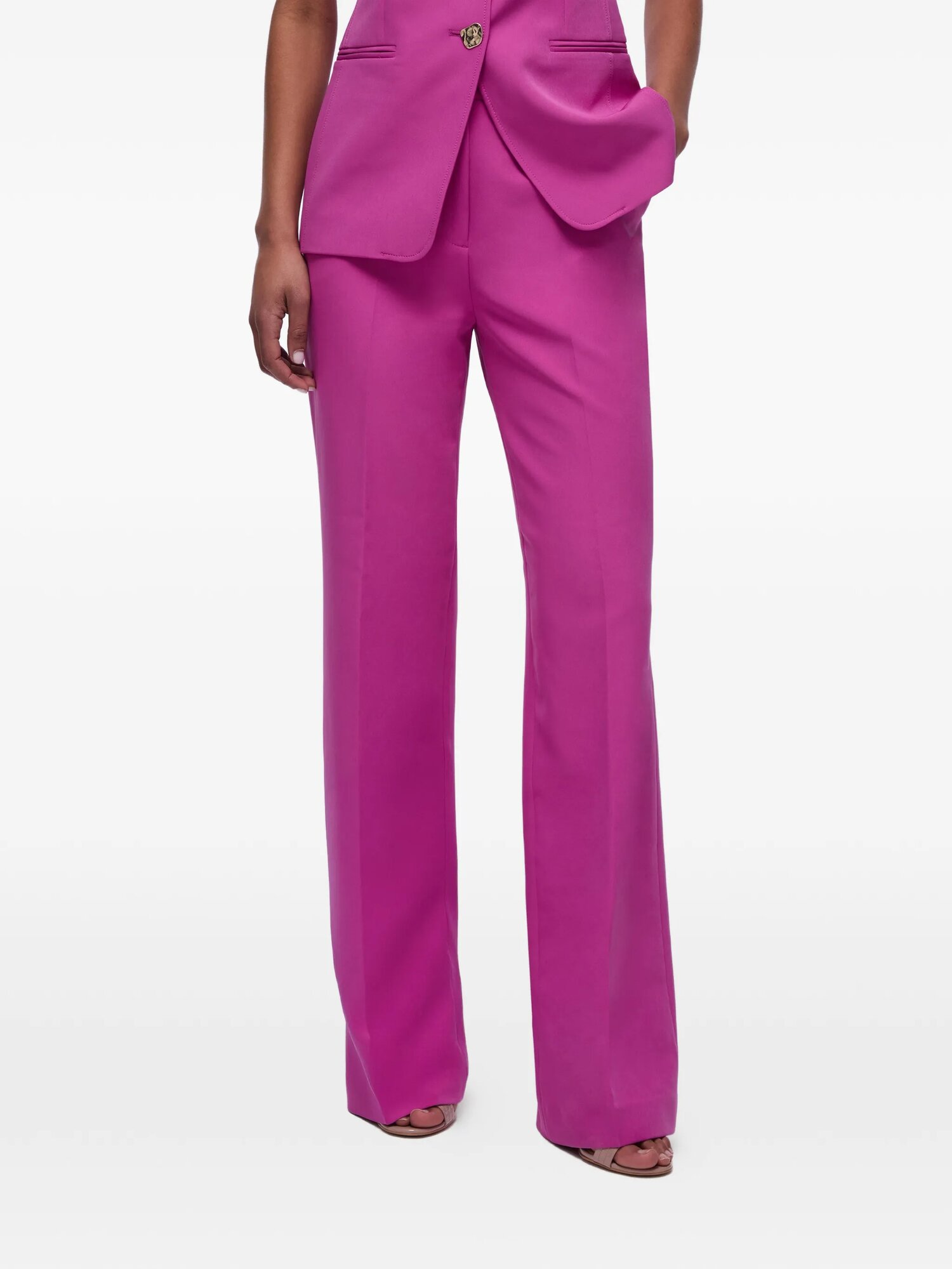 Брюки палаццо LIU JO High-waisted palazzo pants, размер 48, pink — фото 1