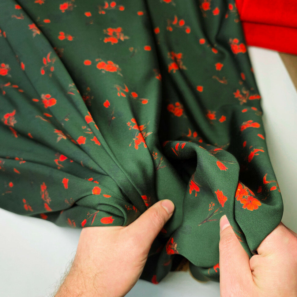 Ткань вискоза плательно - блузочная МА1003/Гренадин (1 метр) ()