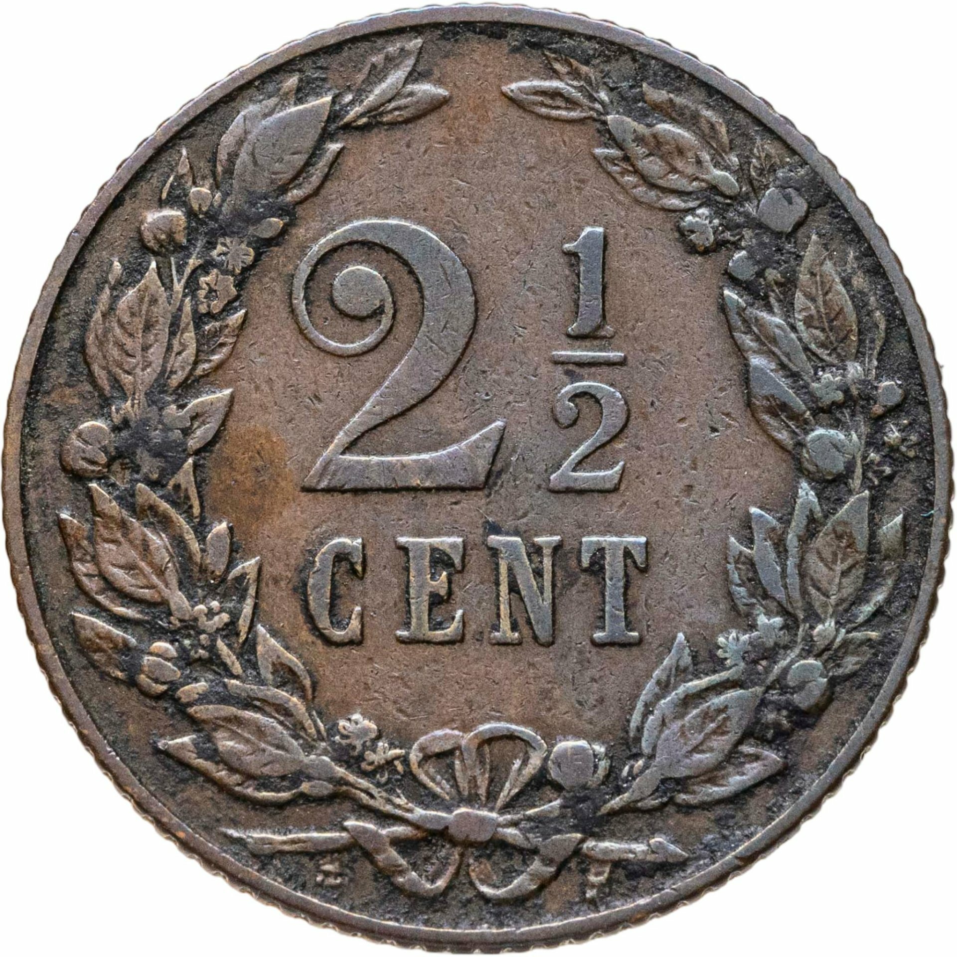 Нидерланды 2 1/2 цента (cent) 1904