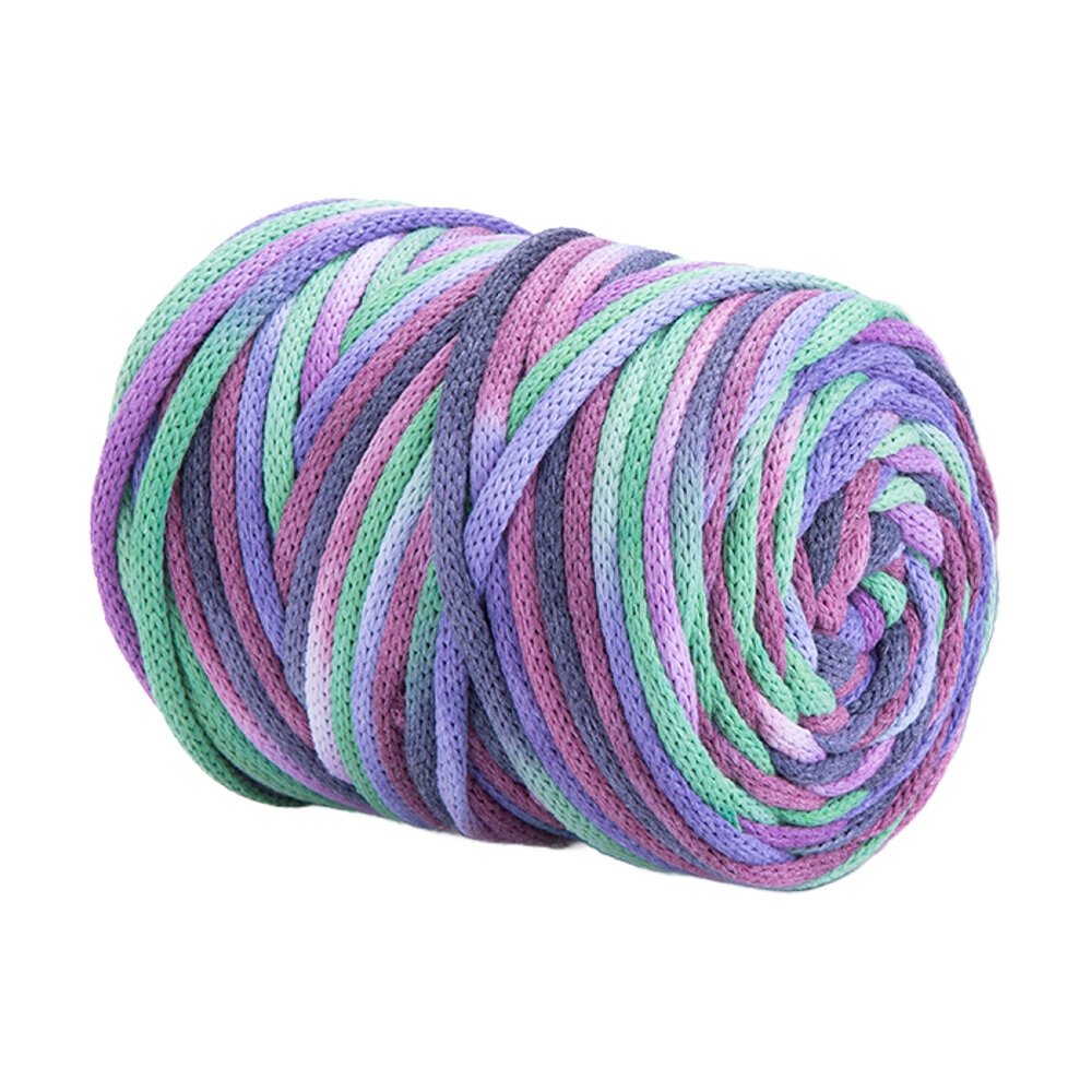 Пряжа для вязания YarnArt Macrame Cord 5 mm VR 926 фиолетовый мятный 500 гр/85 м 60% хлопок, 40% вискоза полиэстер