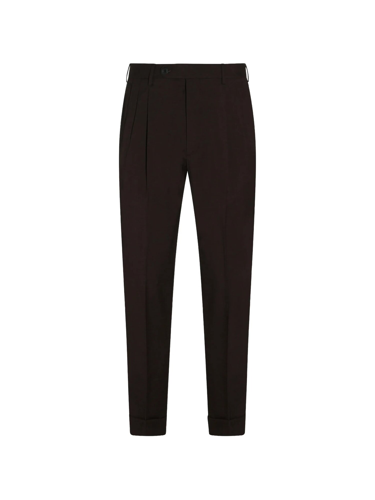 Брюки Button-fastening pleated roll-up cotton trousers