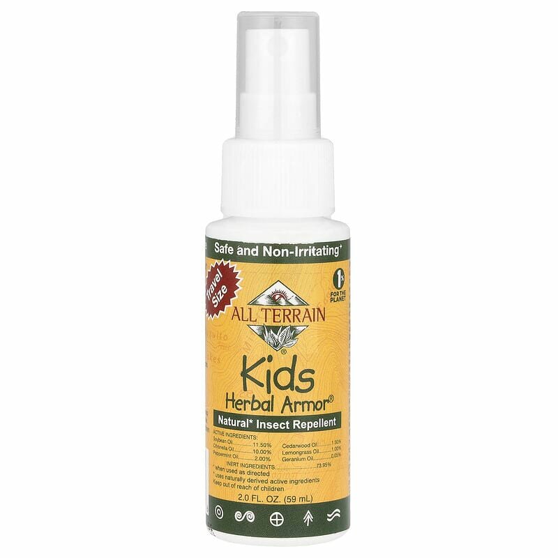Репелент All Terrain Kids Herbal Armor, от насекомых, натуральный, 59мл
