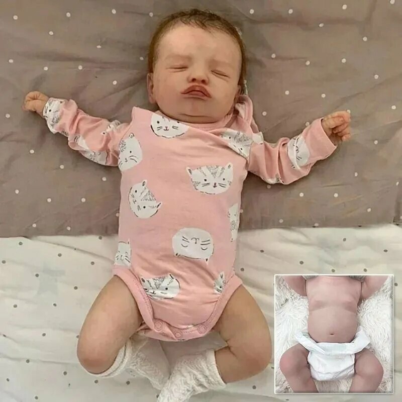 Кукла Реборн 18 дюймов 45 см, виниловая девочка тело, Reborn Rosalie