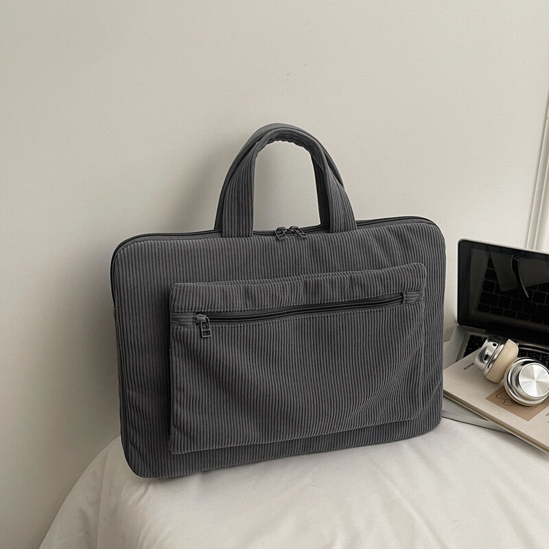 KLQ CD56 Corduroy laptop storage bag simple INS style lightweight casual use