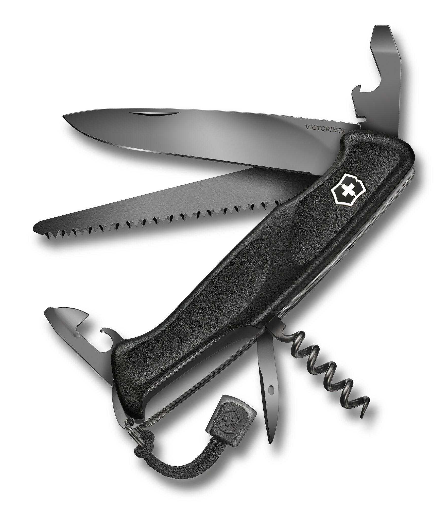 Нож перочинный RangerGrip 55 Onyx Black (12 функций) VICTORINOX 0.9563. C31P