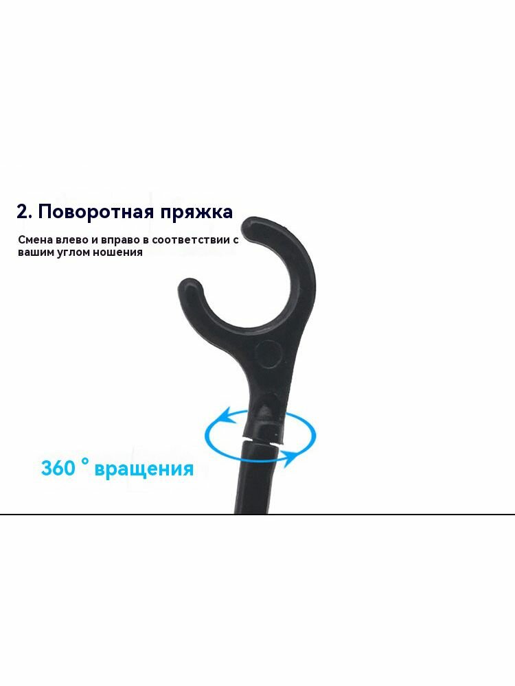 Заушина, дужка за ухо для Bluetooth (блютуз ) гарнитуры универсальная, держатель, крепление пластиковое 7 мм, 2 шт черное