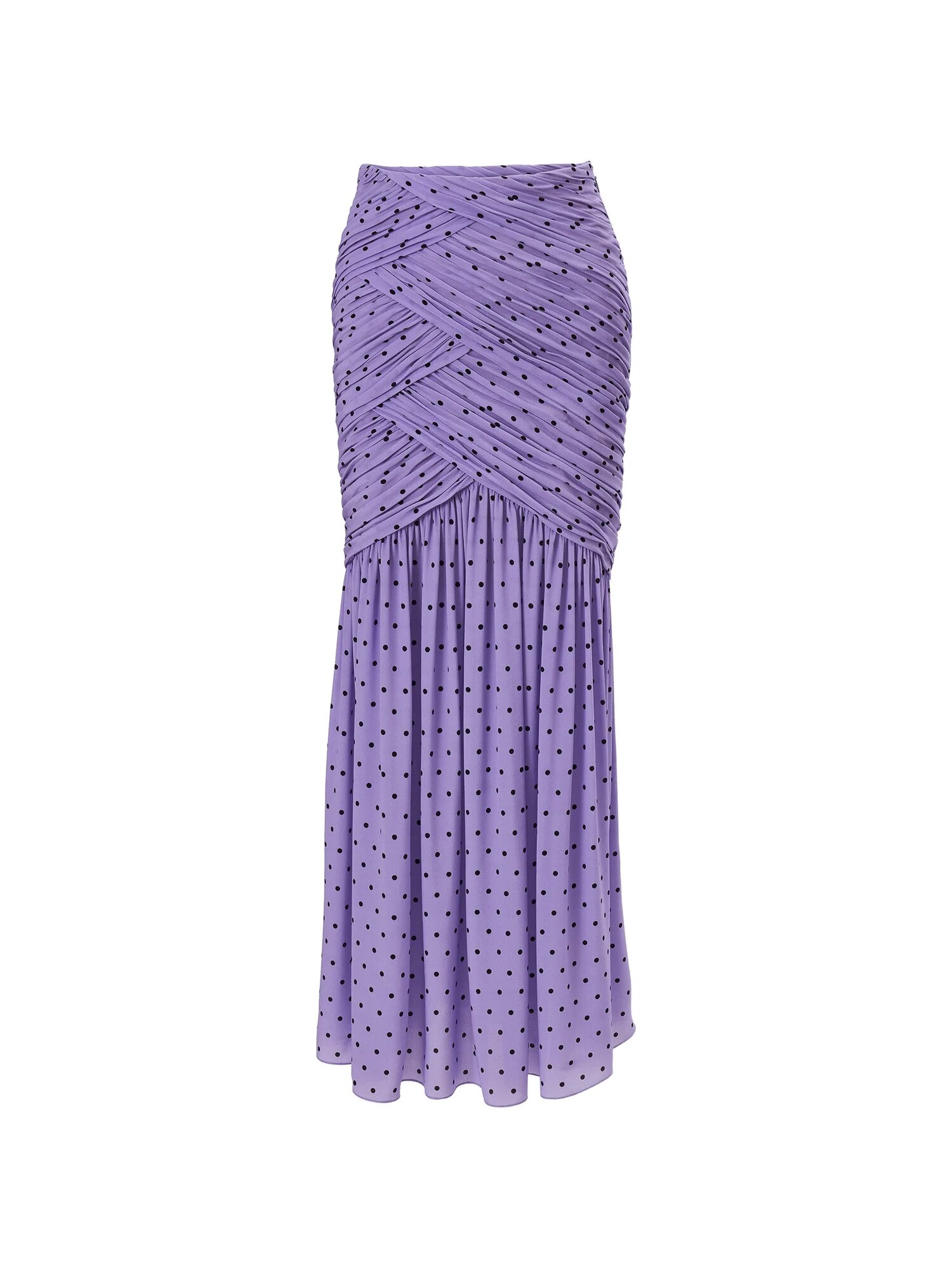 Юбка Polka-dot ruched midi skirt ‌