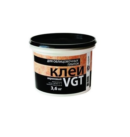 Клей VGT акриловый, для облицовочной плитки, 3.6 кг 4900
