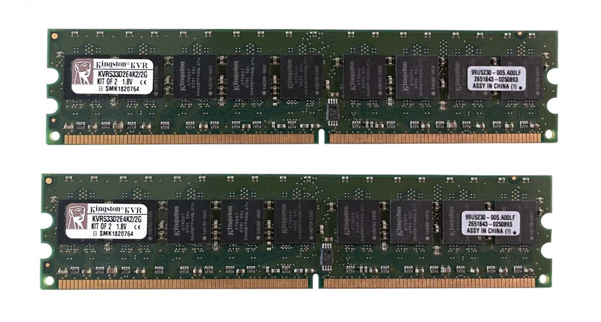Оперативная память Kingston KVR533D2E4K2/2G DDRII 2Gb