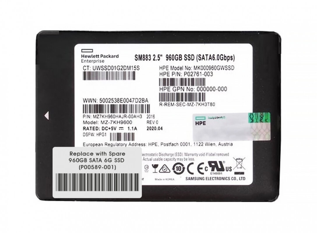 Жесткий Диск HP P26150-B21 960Gb SATAIII 2.5" SSD