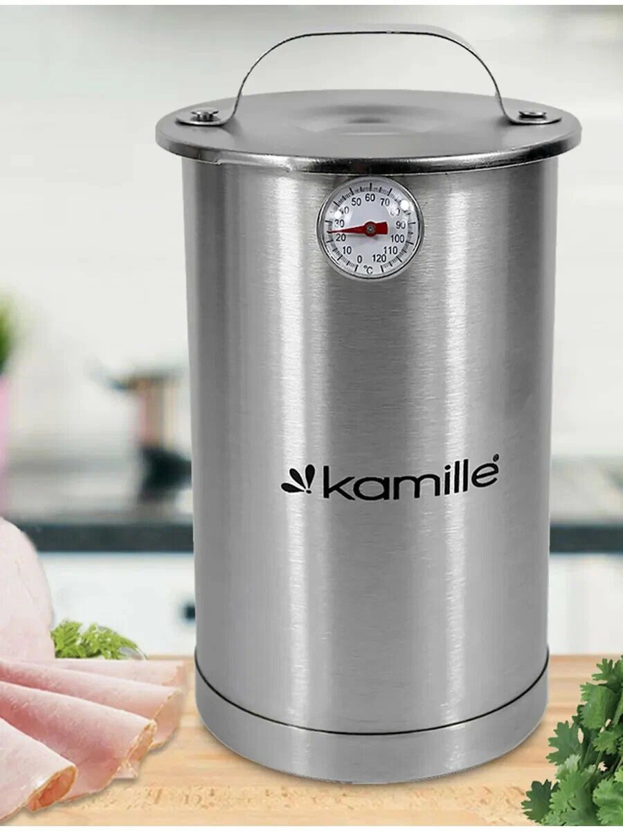 Ветчинница Kamille KM 6506, нержавеющая сталь, 1,5л, серебристый цвет