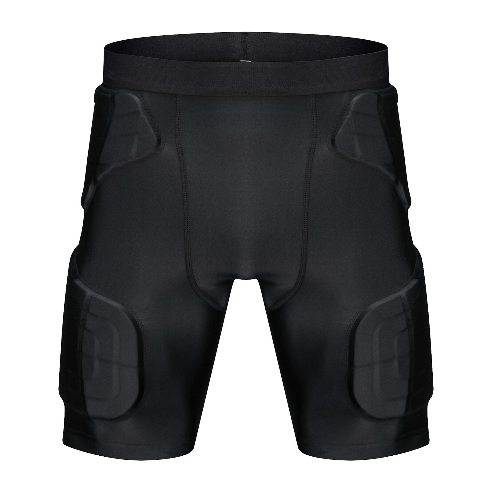 Шорты с пэддингами для сжатия Football Girdle с защитой бедер и бедер для футбола, пейнтбола, баскетбола, конькобежья, регби, футбола, хоккея и всех контактных видов спорта, 5 пэддингов, размеры взрослые S=24-28", M=29-32", L=33-36", XL=37-40",